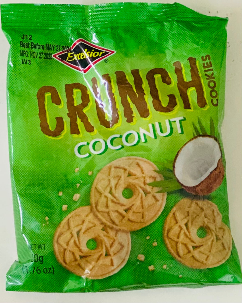 EXCELSIOR CRUNCH COOKIES (50 G, COCONUT) – Fedlin Limited