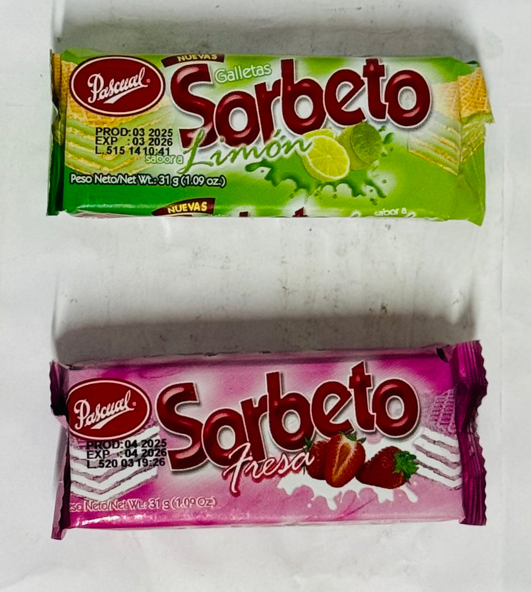PASCUAL SORBETO WAFERS (ASSORTED FLAVORS, 1 UNIT, 31 G) – Fedlin Limited