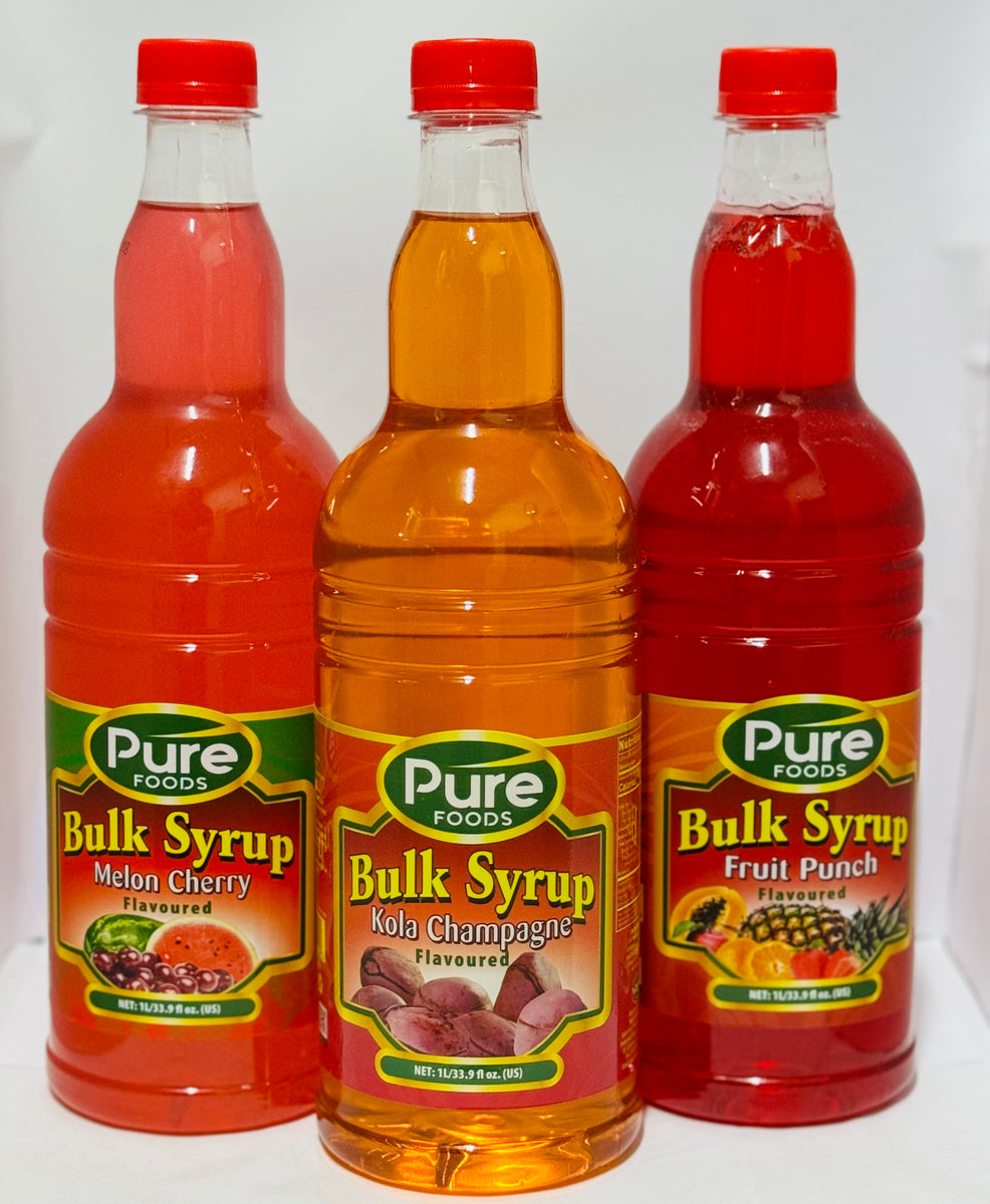 PURE FOODS BULK SYRUP (ASSORTED FLAVOURS, 1 L) – Fedlin Limited