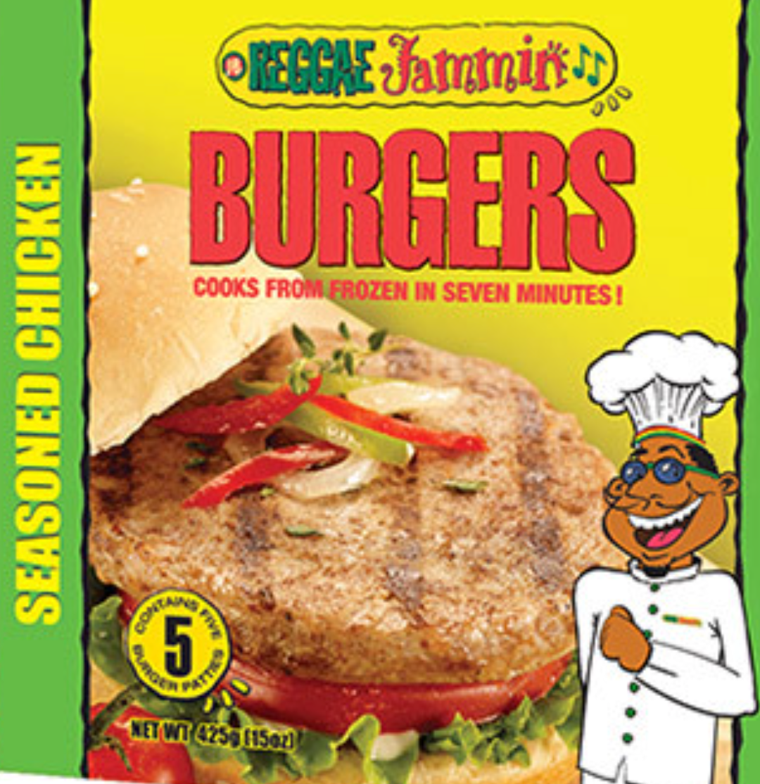 REGGAE JAMMIN BURGERS (425 G, SEASONED CHICKEN) – Fedlin Limited