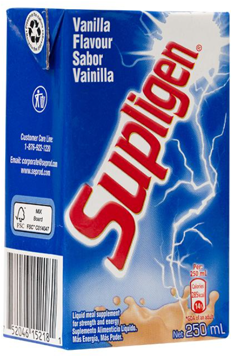 SUPLIGEN LIQUID MEAL SUPPLEMENT (VANILLA, BOX, 250 ML) – Fedlin Limited