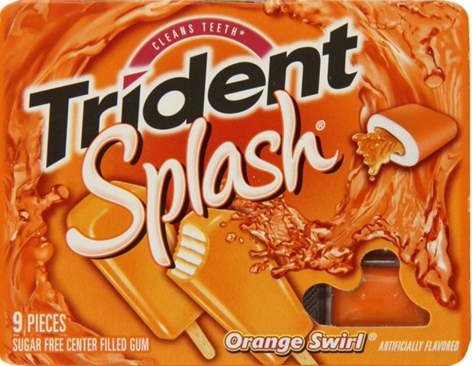 TRIDENT SPLASH GUM (ORANGE SWIRL, 9 PIECE) – Fedlin Limited