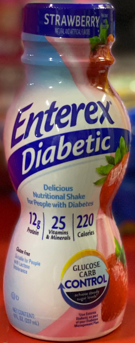 ENTEREX DIABETIC SHAKE (STRAWBERRY, 237 ML) – Fedlin Limited